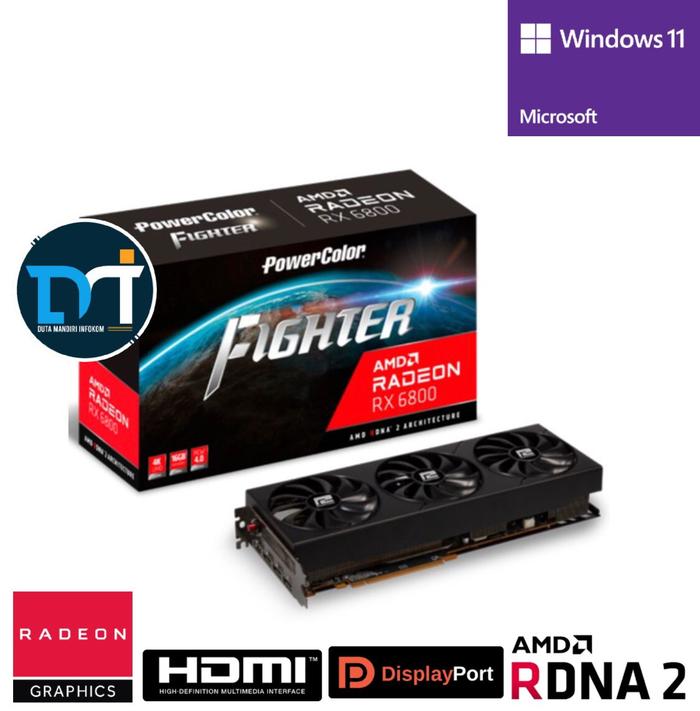 Promo Powercolor Fighter AMD Radeon RX 6800 16GB GDDR6 256Bit - Triple ...