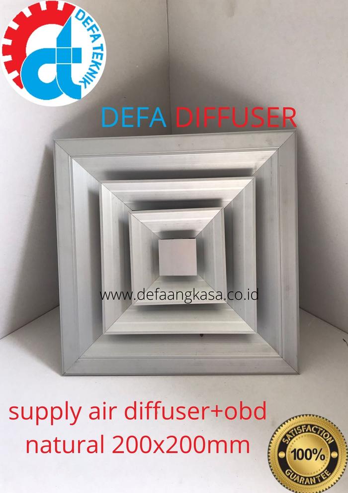Jual SUPPLY AIR DIFFUSER+OBD UK 200X200mm 8" Natural (Luar 33cm x 33cm ...