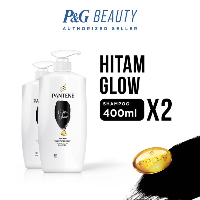 Promo Pantene Sampo Hitam Glow Pro-V Perawatan Rambut 400ml x2 - - P&G ...