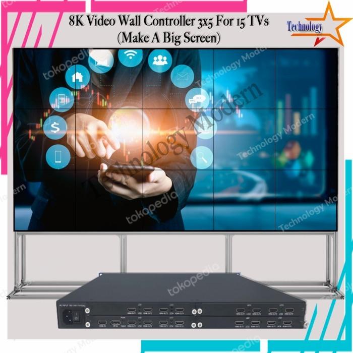 Jual 8K Video Wall Controller 3x5 5x3 For 15 TV Support Custom ...