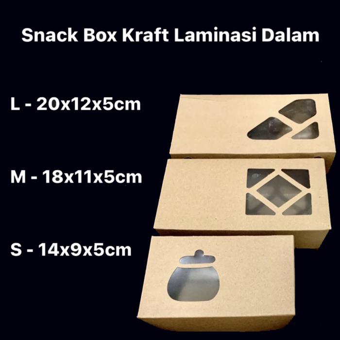 Jual Box Lunch Paper Kardus Packaging Makanan Jendela Mika Ukuran 14 x9 ...