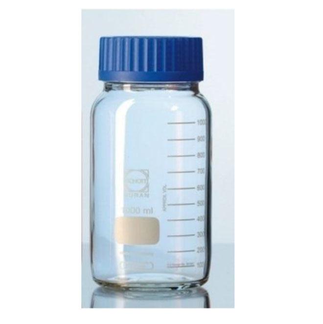 Jual LABORATORY BOTTLE 2000mL Ø136x252mm Wide neck Clear Glass w/Cap ...