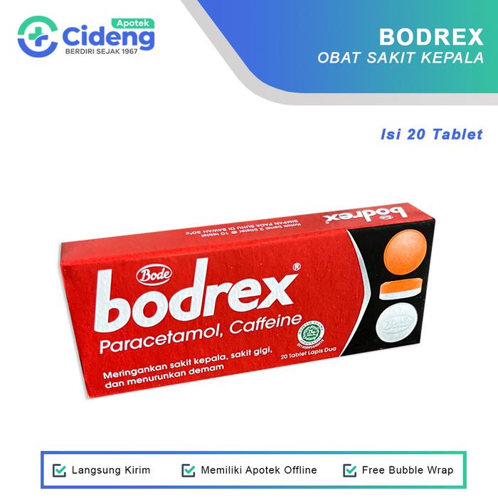 Jual BODREX Paracetamol Caffeine Isi 20 Tablet Obat Sakit Kepala dan ...