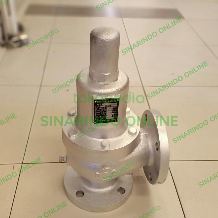 Jual safety valve 2" inch Dn 50 besi cast iron jis10k flange non handle ...