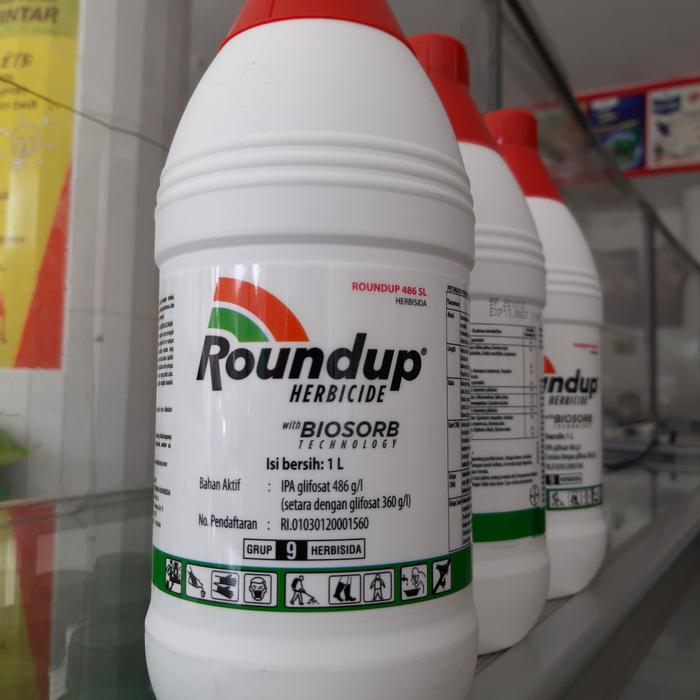 Jual Roundup 486SL 1 liter Herbisida Obat Pembasmi Rumput Pengendali ...
