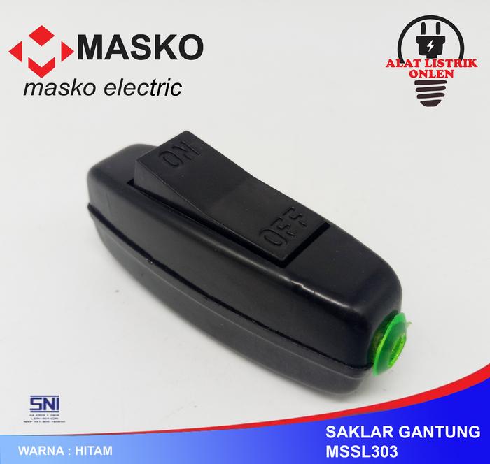 Jual Saklar Gantung SNI Sakelar Gantung ON OFF 3A MASKO MSSL303 - Hitam ...