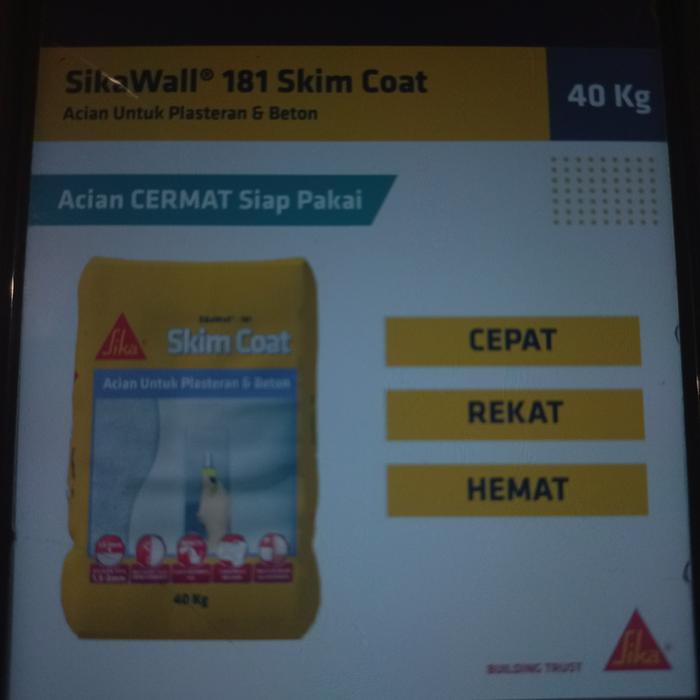 Jual sika skim coat acian dan plesteran beton 40 kg - Jakarta Timur ...