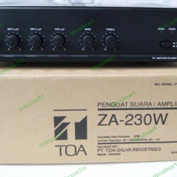Jual Amplifier TOA ZA-230W Original, Mixer Amplifier 30W (AC/DC),Bergaransi - Kota Semarang ...
