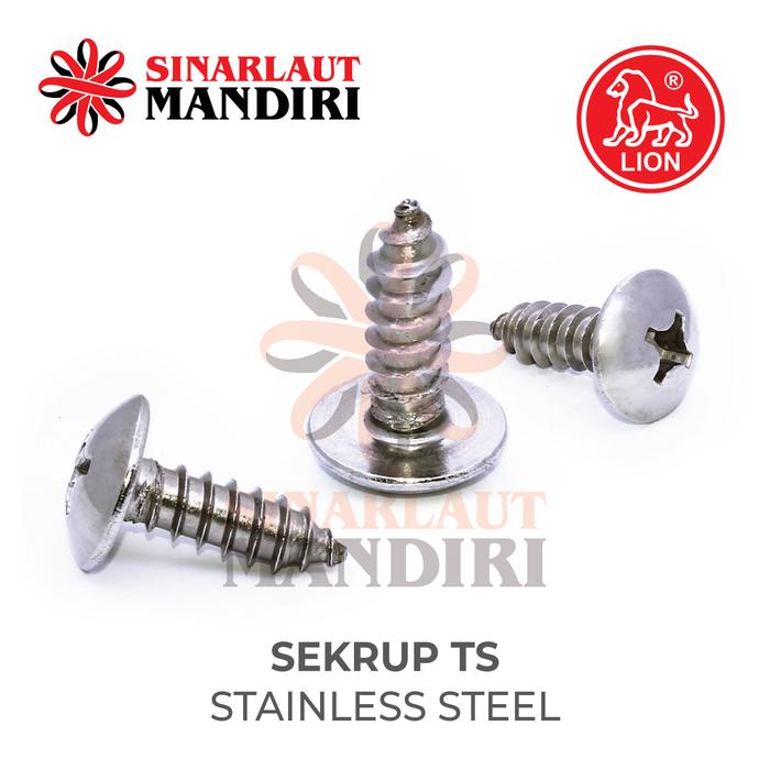 Jual Sekrup / Skrup TS / TSAT Screw Stainless Steel M 14 x 5/8 ...