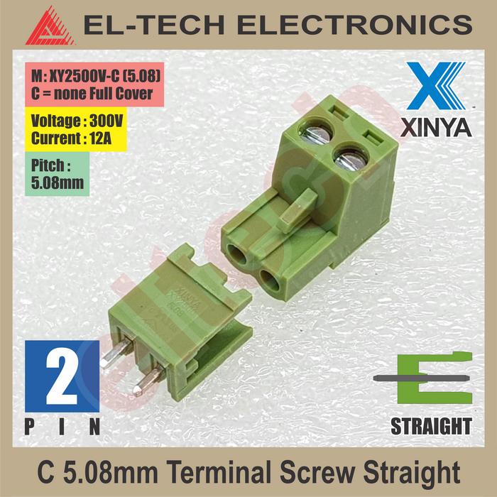 Jual 2 2P 2Pin P Pin 5.08mm Straight Lurus Terminal Screw Block Blok ...