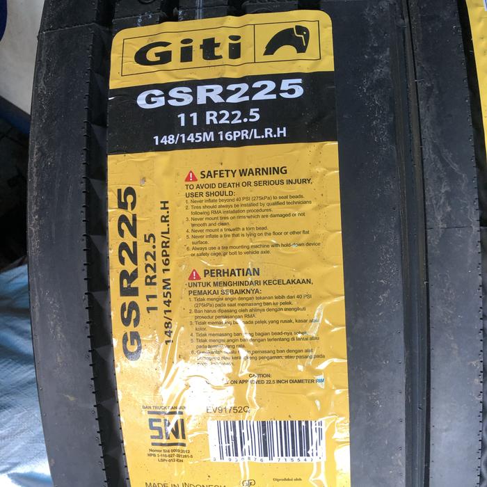 Jual Ban Truk Bus Giti GSR225 ukuran 11 R22,5 Radial Kawat Tubless - Kota Tangerang - Krakatau ...