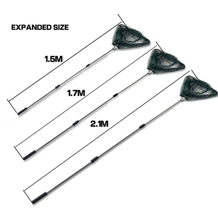 Jual Serokan ikan Lipat Jaring Bulat dan Segitiga Telescopic Net ...