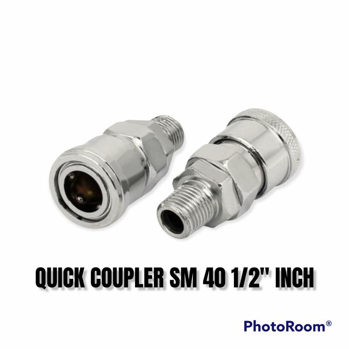 Jual SAMBUNGAN KOPLER SLANG SELANG KOMPRESOR QUICK COUPLER SM 40 1/2 ...