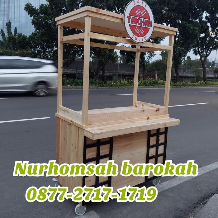 Jual gerobak murah/gerobak sate taichan/gerobak kayu - Jakarta Barat ...