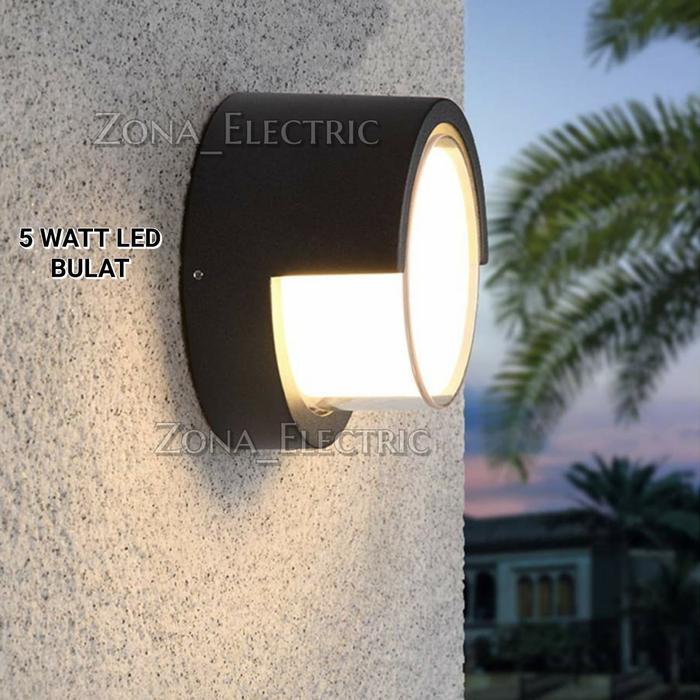 Jual LAMPU DINDING MINIMALIS 5 WATT LED / WALL LIGHT OUTDOOR WATERPROOF ...