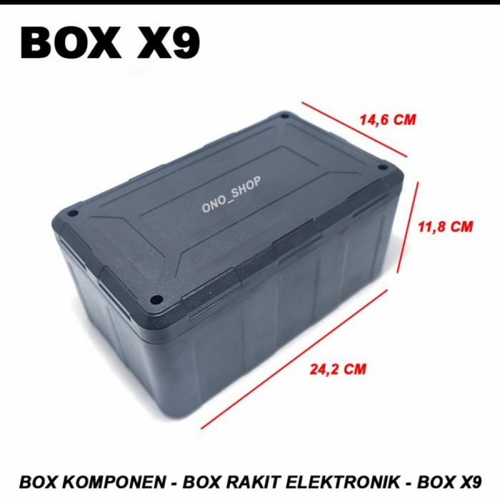 Jual box hitam rakit komponen elektronik black kotak tipe typre x9 x 9 ...