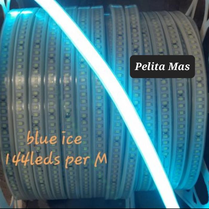 Jual LAMPU LED STRIP SELANG 2835 144 MATA RAPAT PER 1 METER - Ice Blue ...