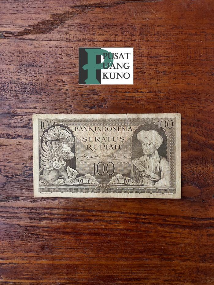 Jual Uang kertas kuno jadul antik 100 rupiah tahun 1952 Budaya Diponegoro - Kota Malang - Din ...