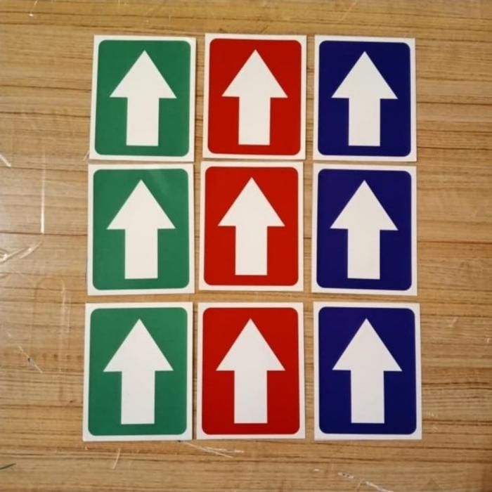 Jual STICKER SIGN ANAK PANAH LABEL RAMBU MERAH HIJAU BIRU SATUAN - Kota ...