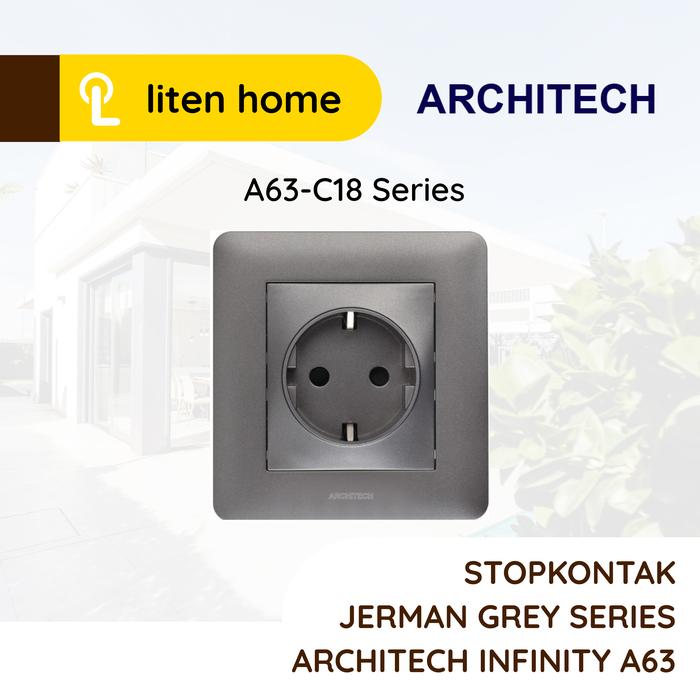 Jual Stopkontak Stop Kontak Listrik Abu-Abu Grey Architect Infinity A63 - Jakarta Pusat - Liten ...