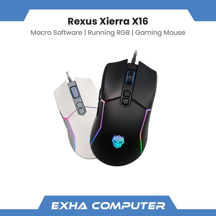 Jual Mouse Gaming Rexus Xierra X16 Gaming Mouse Macro 7D up to 7200 dpi ...