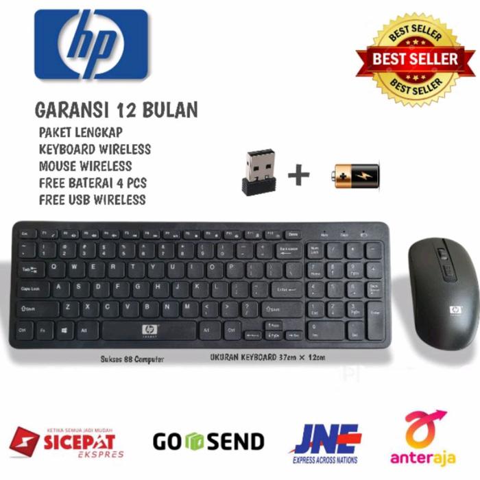 Promo HP WIRELESS KEYBOARD & MOUSE COMBO SET GKM520 TERMURAH - Hitam ...