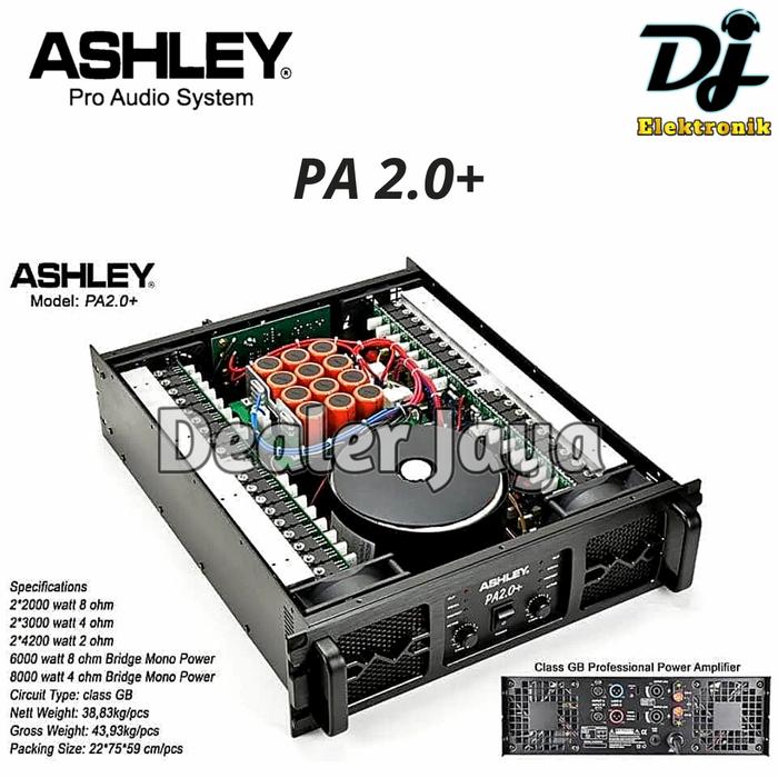 Jual Power Amplifier Ashley PA 2.0 + / PA 2.0+ / PA2.0 + - 2 channel ...