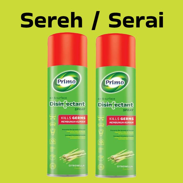 Jual Disinfectant Spray Bundling 2 - 300 ml 500 ml PRIMO Aerosol ...