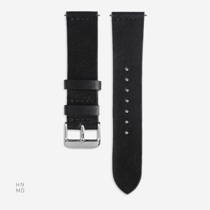 Jual Tali Jam Kulit Jade Black Tipe "Point Stitch" - Line, With Buckle ...
