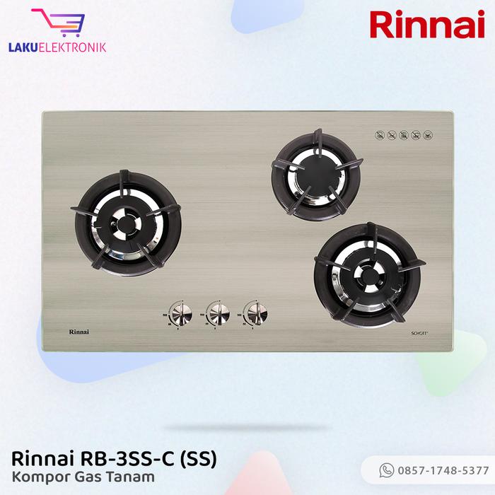 Jual Built-in Gas Hob Kompor Gas Tanam 3 Tungku Rinnai RB-3SS-C (SS) - Kota Tangerang Selatan ...