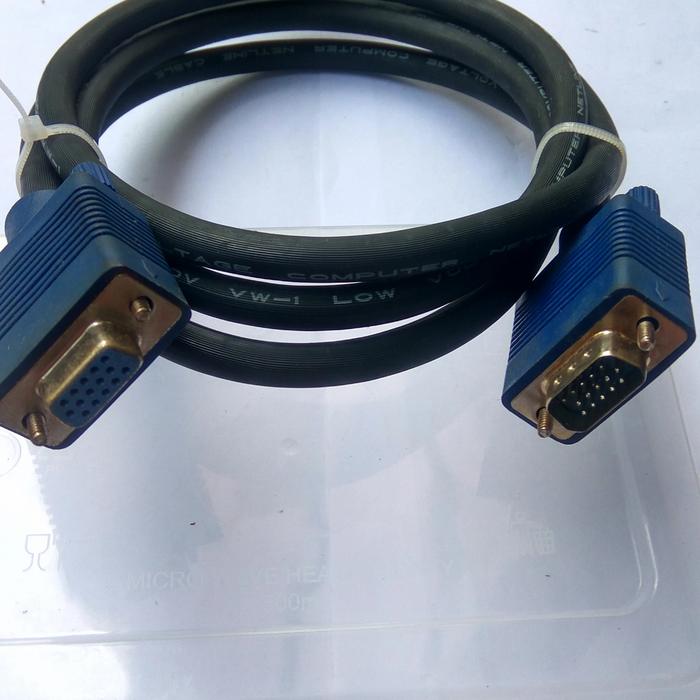 Jual Kabel Extension Perpanjangan VGA 1,5 Meter Netline male female - Kab. Gresik - BrengosComp ...