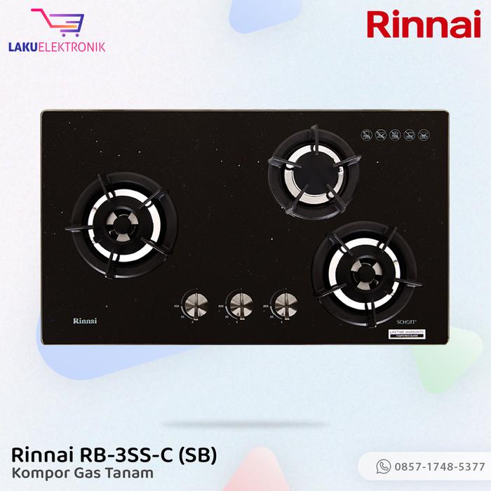 Jual Built-in Gas Hob Kompor Gas Tanam 3 Tungku Rinnai RB-3SS-C (SB) - Kota Tangerang Selatan ...