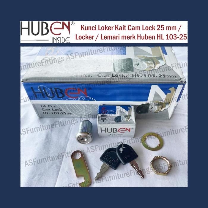 Jual Kunci Loker Kait Cam Lock 25 mm / Locker / Lemari merk Huben HL 103-25 - Jakarta Utara - AS ...