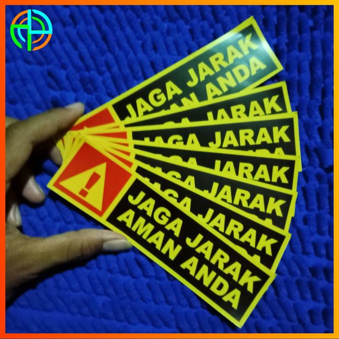Jual Sticker Bemper Mobil .JAGA JARAK AMAN. Sticker Mobil. Sticker ...