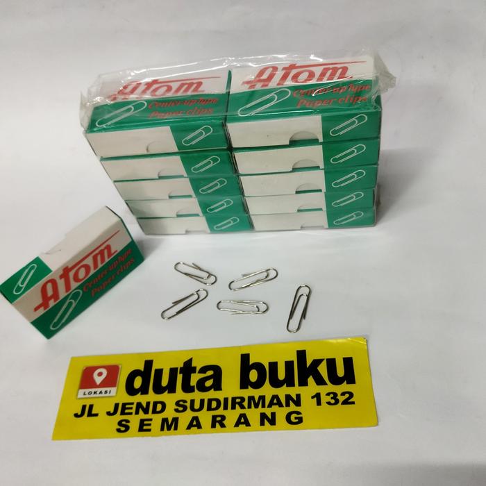 Jual Paper Clip / Trigonal Clips / Penjepit Kertas Atom No.4 Sedang ...