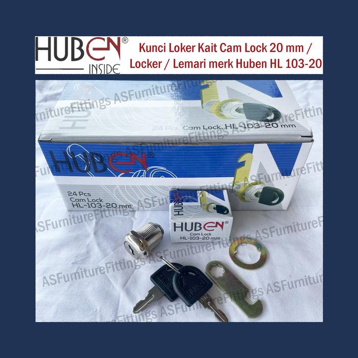 Jual Kunci Loker Kait Cam Lock 20 mm / Locker / Lemari merk Huben HL 103-20 - Jakarta Utara - AS ...