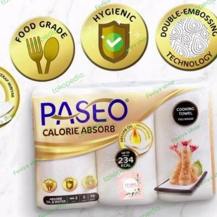 Jual Tissue Paseo Tissue Dapur Kitchen Towel 3 Roll 70 S- Paseo Calorie ...