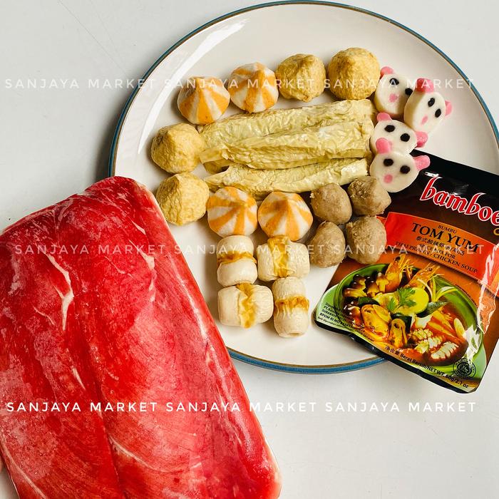 Jual Paket Shabu Suki Grill Kuah Daging AUS 250gr Bakso Wagyu Dumpling ...