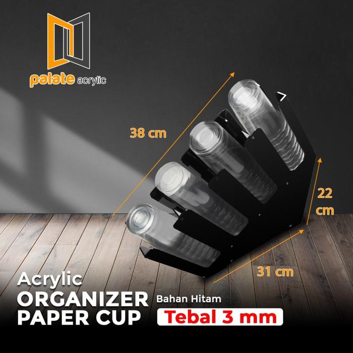 Jual AKRILIK CUP HOLDER DISPENSER / RAK CUP HOLDER 4 SLOT - MODEL RAKIT ...