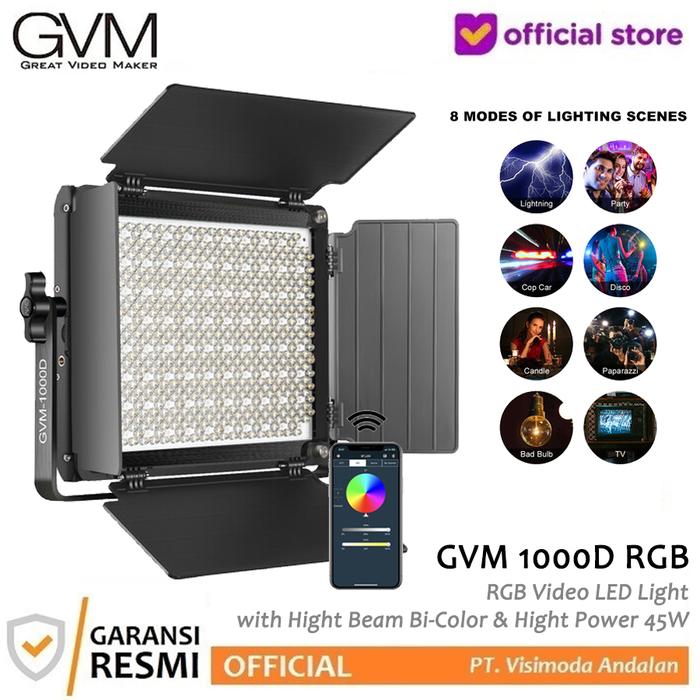 Promo GVM 1000D RGB Hight Beam Bi-Color & Hight Power 45W LED Video ...