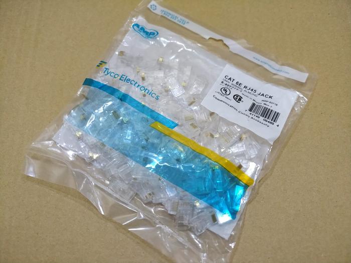 Jual Konektor RJ45 Cat6 AMP / Commscope cat 6 (Bks) Isi : 100Pcs - Kota ...