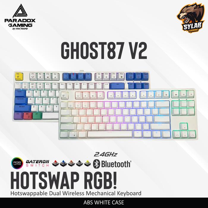 Jual Paradox Gaming GHOST87 V2 White Hotswap RGB Mechanical Gaming ...