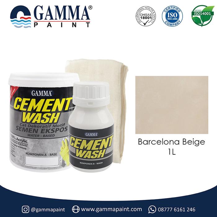 Jual Cement Wash Kit (1L & 300ml) - Cat Motif Semen Ekspos- Barcelona ...