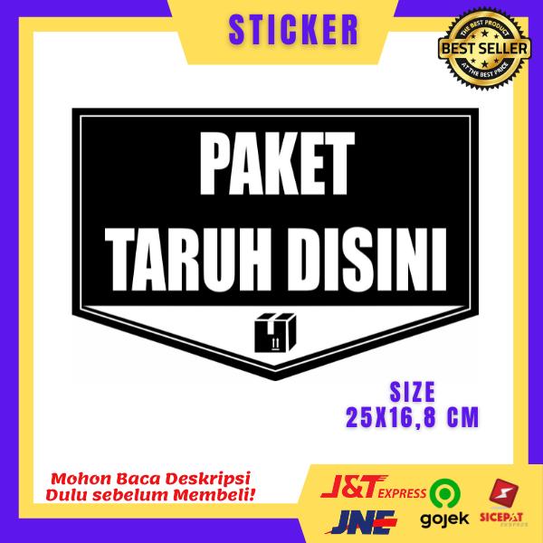Jual STIKER PAKET TARUH DISINI/STICKER SAFETY SIGN/LABEL STIKER PAKET ...
