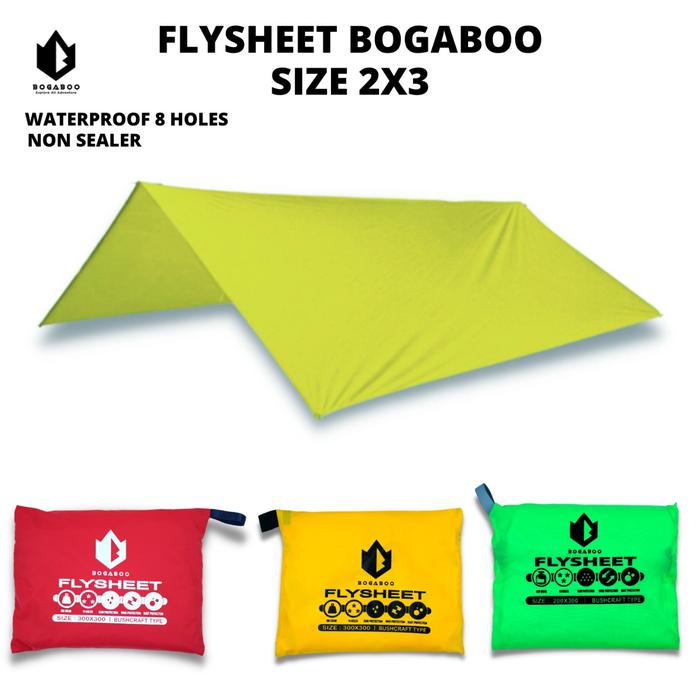 Promo Flysheet 2x3 Meter 8 Loop Ultralight Waterproof - Pelapis Tenda Dome - Hijau - Kab. Bekasi ...