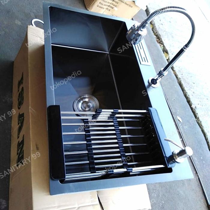 Jual sink murah hitamb75/sink hitam/sink hitam satu lubang - Kota ...