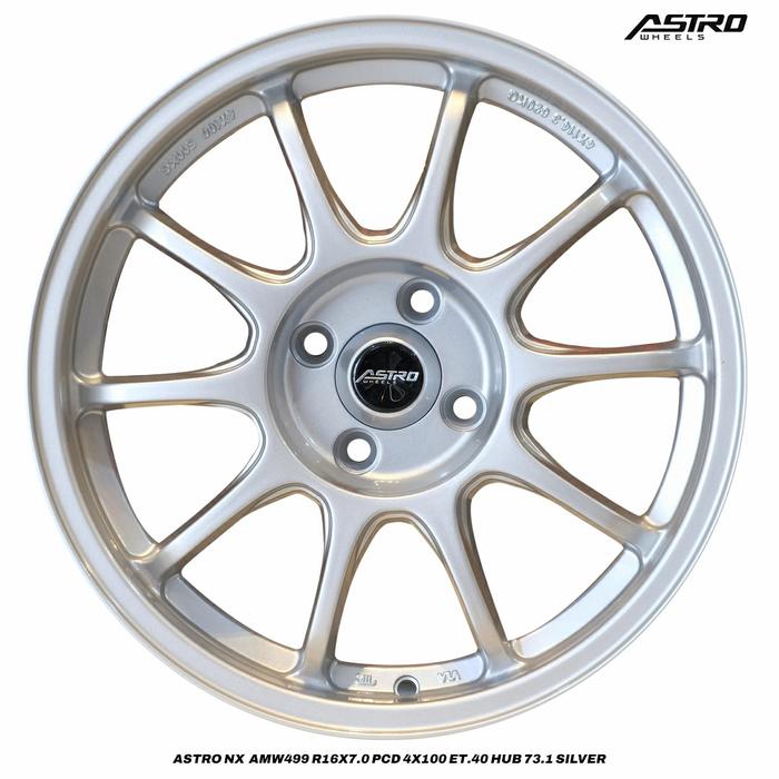 Promo Velg Mobil ASTRO Wheels NX 16x7.0 4x100 ET 40 Silver Jazz Yaris ...
