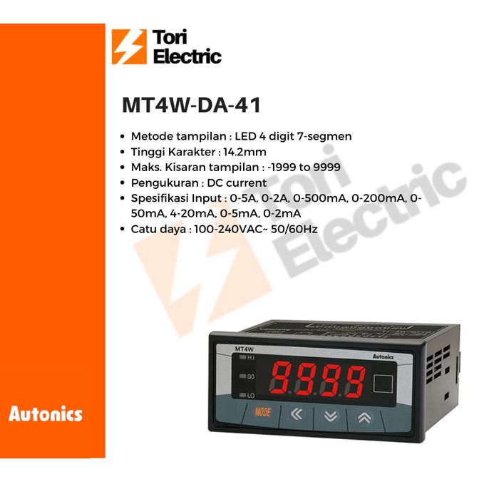 Jual AUTONICS PANEL METER MT4W-DA-41 MT4W DA 41 MT4WDA41 100% ORI - Kota Bandung - Tori Electric ...