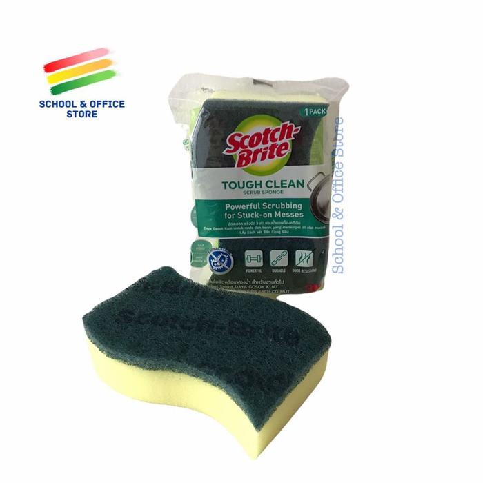 Jual 3M Scotch-Brite Tough Clean Sabut Spons Cuci Piring Daya Gosok ...
