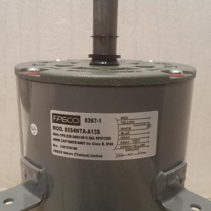 Jual Motor Dinamo Fan Outdoor Ac Daikin Fasco Mod.8554nta-a13s Rpm1200 ...